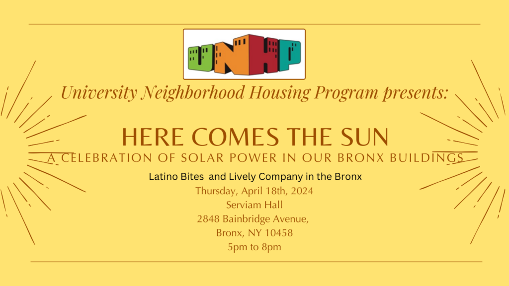 Here Comes the Sun- A Celebration of Bronx Solar Power! - University ...