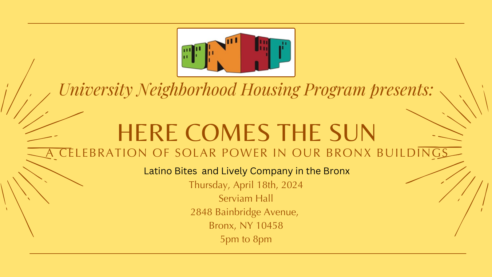 Here Comes the Sun- A Celebration of Bronx Solar Power! - University ...